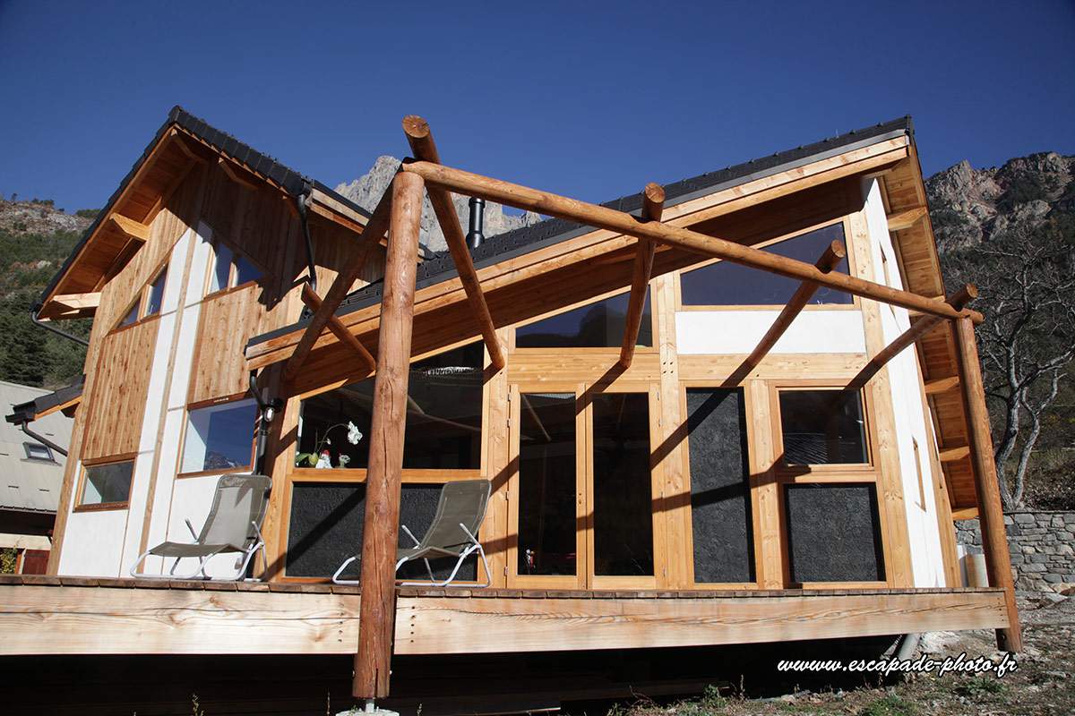 Maison passive à Ossature bois (Architecte Marlin) - Boulot SARL